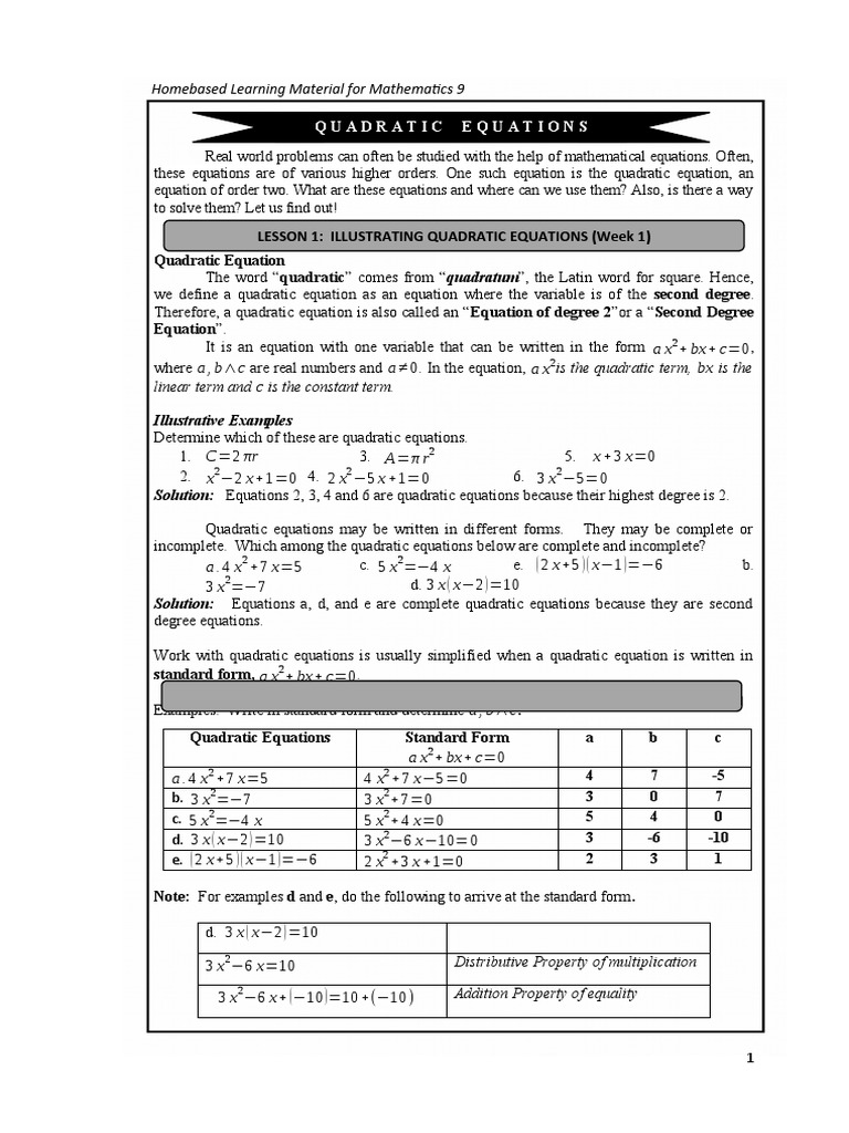 Compendium of Notes Final 1 1 | PDF | Equations | Quadratic Equation