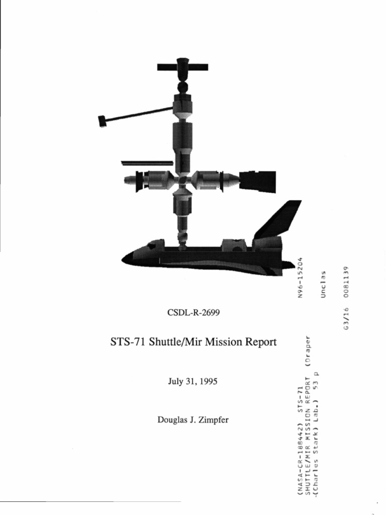 STS-71 Shuttle Mir Mission Report | PDF | Attitude Control | Mir