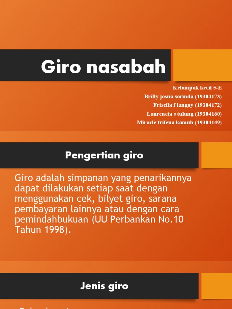 TGS Akt. Perbakan - PPT Giro Nasabah | PDF