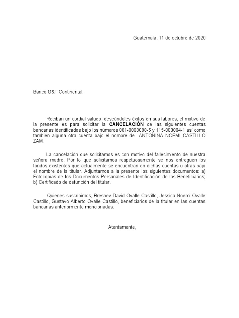 Modelo Carta Autorizacion Cuenta Bancaria Modelo De Informe Images ... Modelo Carta Autorizacion Cuenta Bancaria Modelo De Informe Images ...