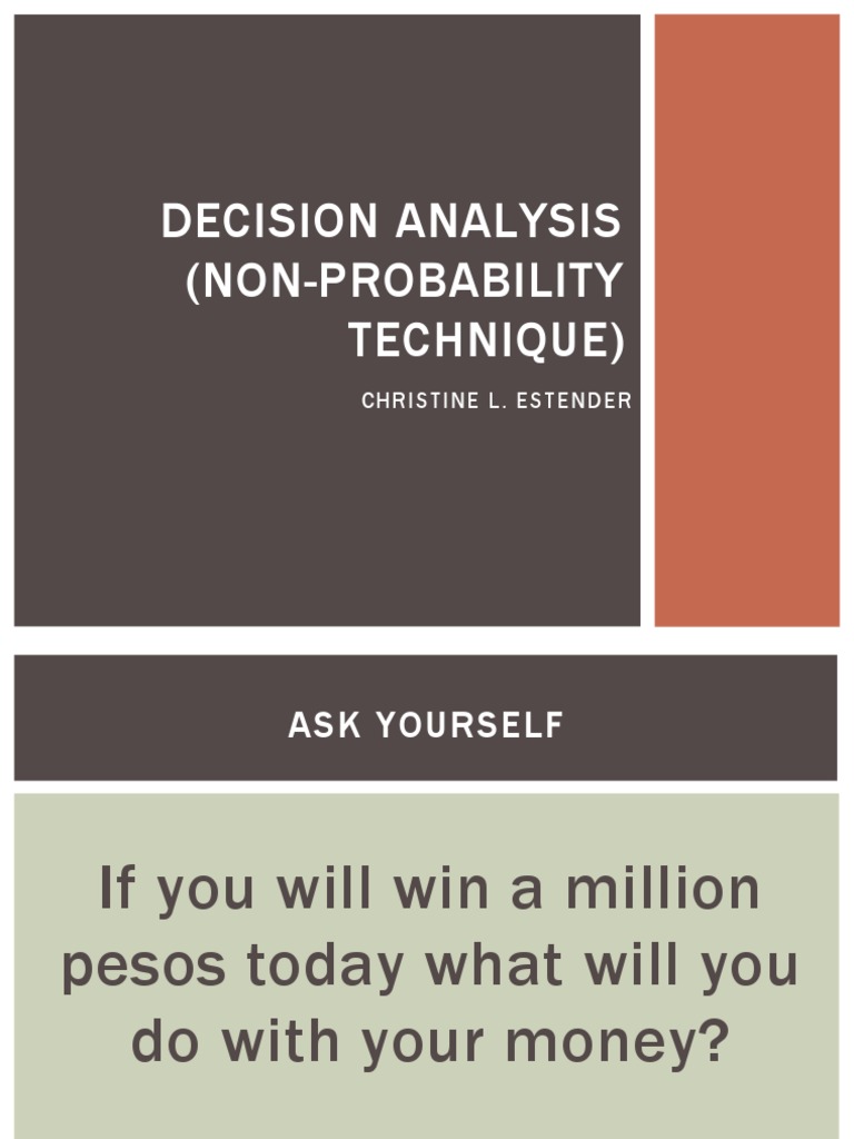 Choose the Best Investment Without Probabilities | PDF | Economics | Decision Making