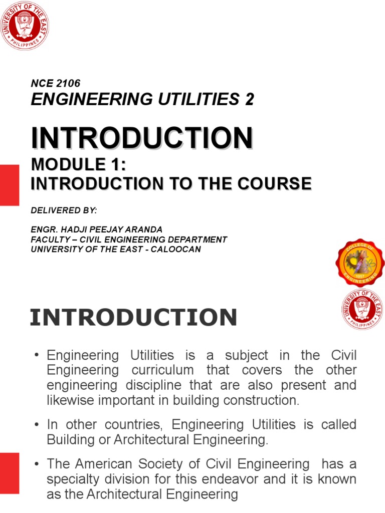 Module 1 Introduction | PDF | Engineering | Plumbing