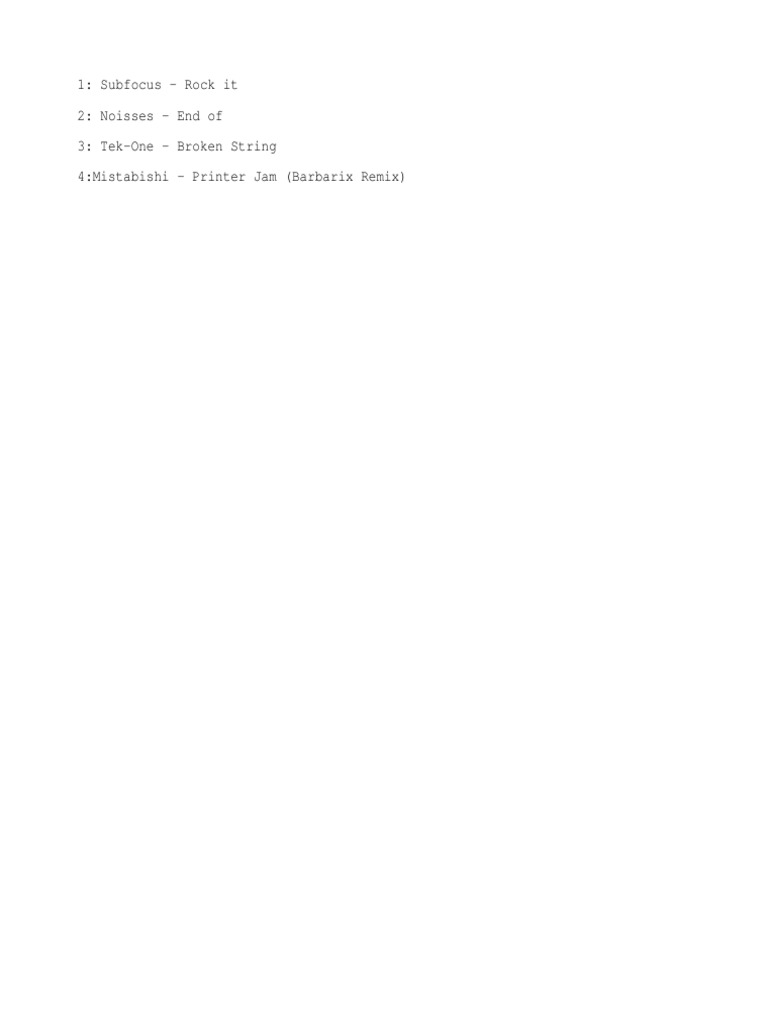 Tracklist | PDF