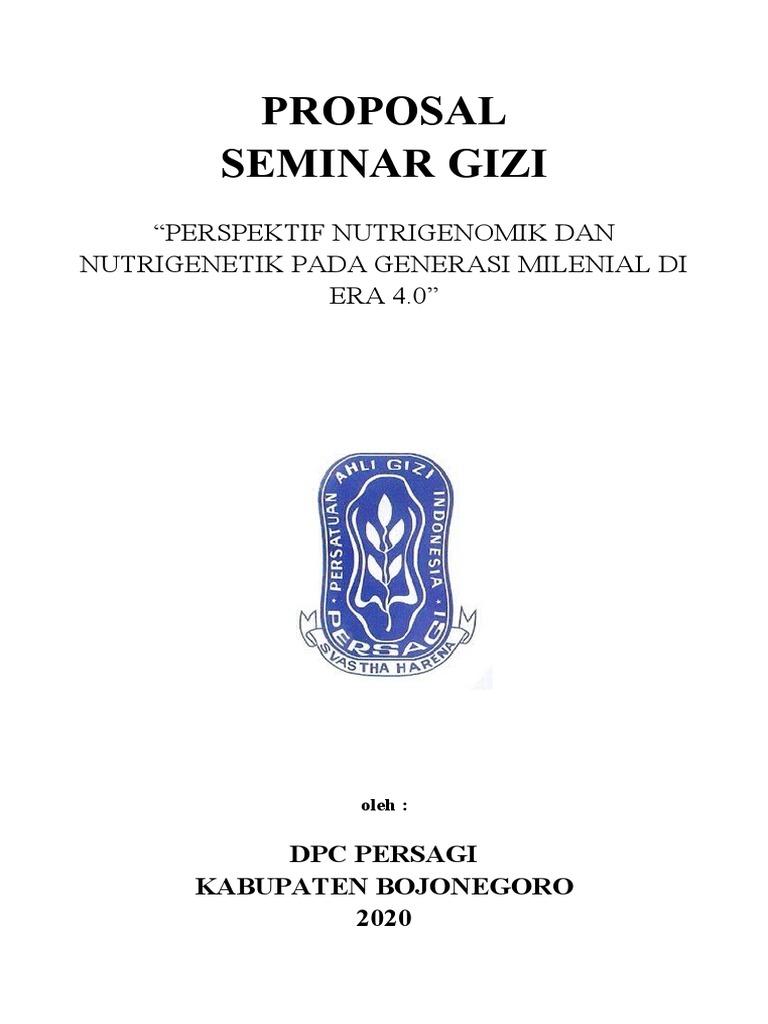 Proposal Seminar Gizi - (Untuk Sponsor) | PDF