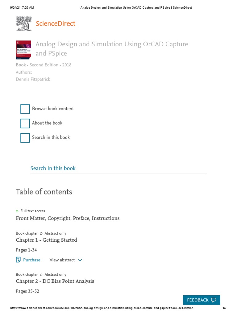 (Book - Review) Analog - Design - and - Simulation - Using - OrCAD - Capture - and - PSpice ...