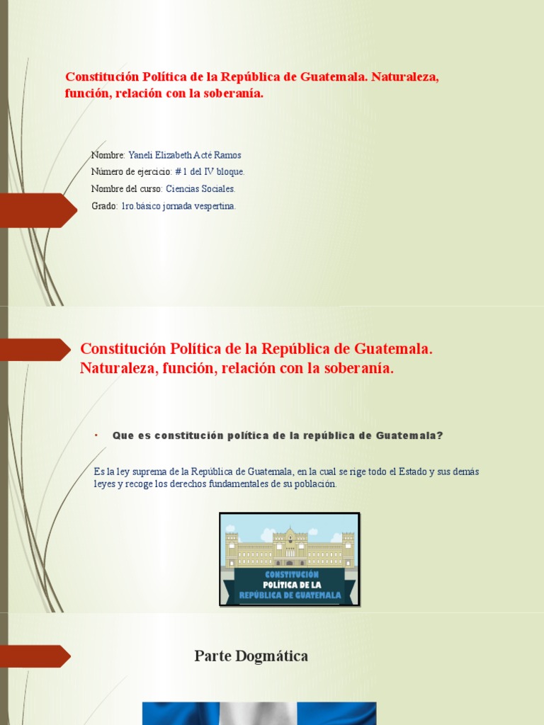 Constitución Política de La República de Guatemala. Yaneli Acté Ramos ...
