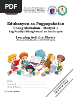 ESP-8-1st Quarter Final Exam With TOS and Answer Key | PDF