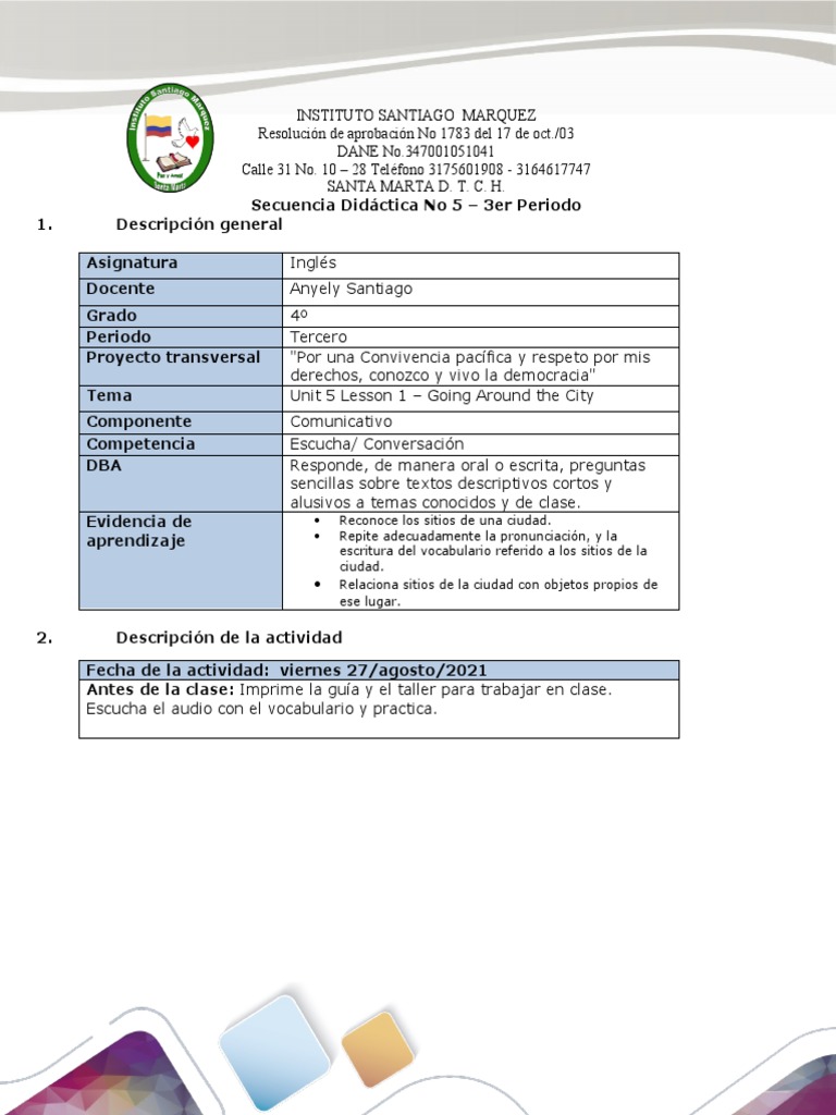 Unit 5 - Lesson 1 - Going Around The City | PDF | Artes del Lenguaje y ...