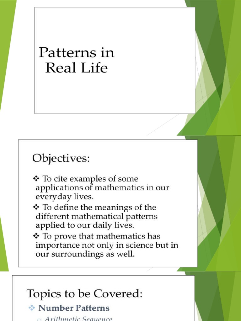 Patterns in Real Life - PPT | PDF | Mathematics