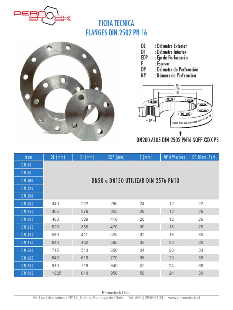 FLANGES Din 2502 pn16 | PDF