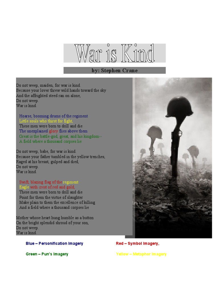 War Is Kind Analysis | PDF