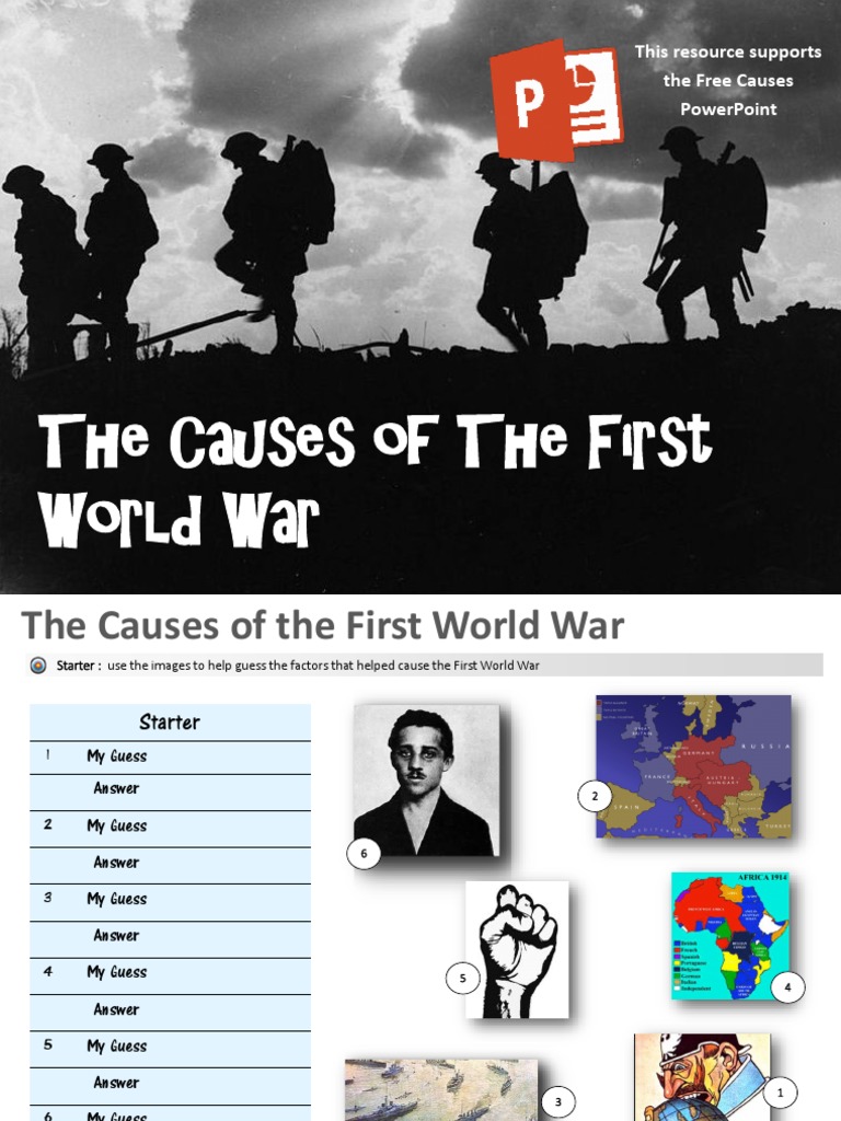 The Causes of The First World War | PDF | Allies Of World War I | World ...