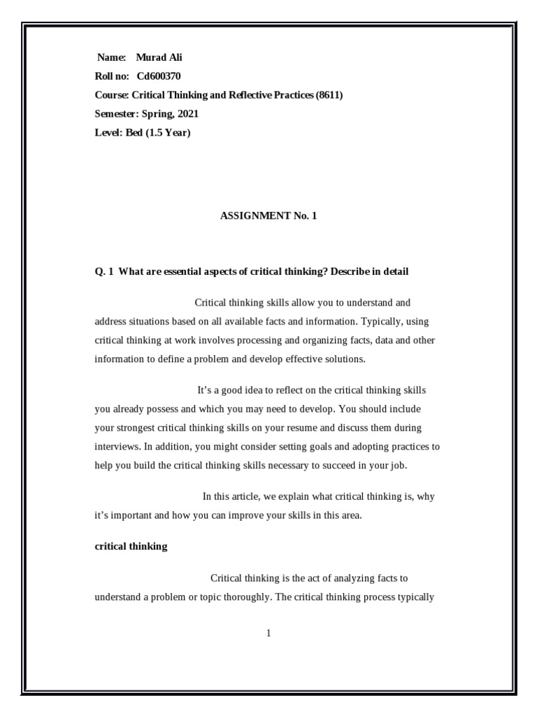 8611 Assignment 1 PDF | PDF | Cognitive Science | Behavior Modification