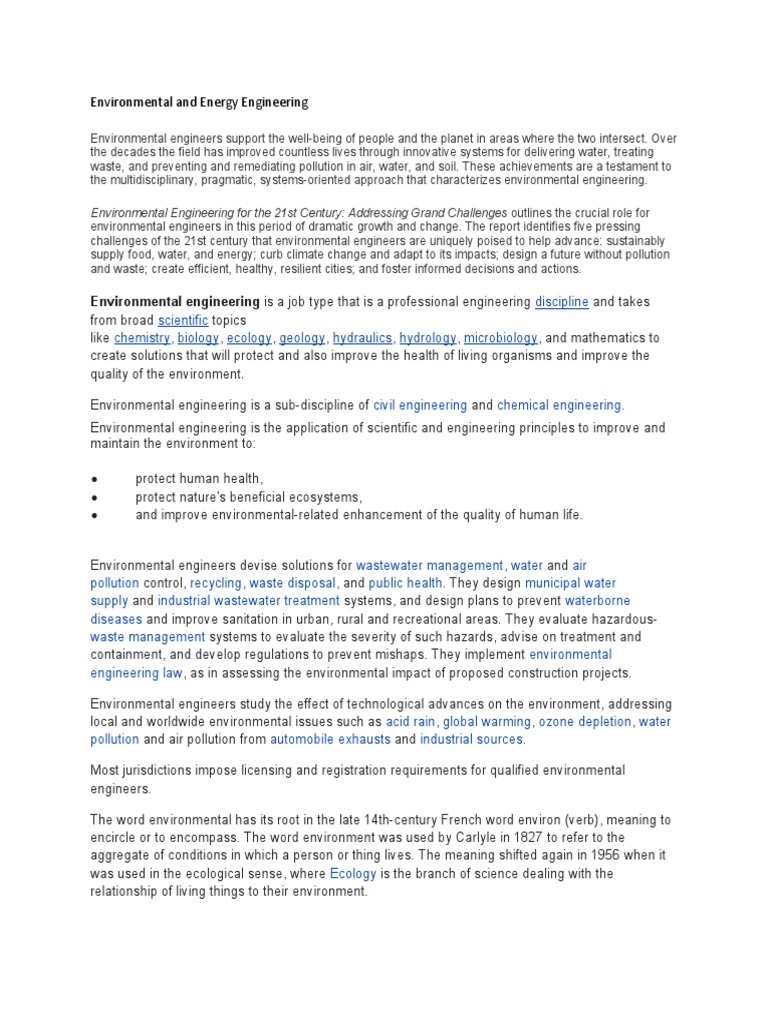 Environmental and Energy Engineering | PDF | Environmental Engineering ...