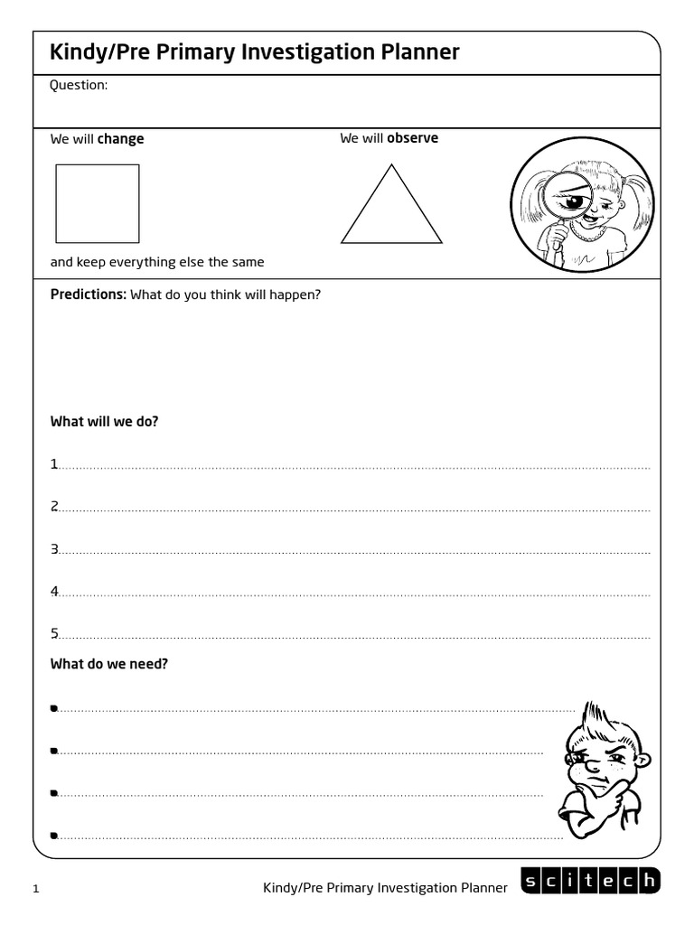 Kindy/Pre Primary Investigation Planner | PDF