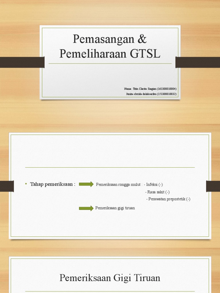 Pemasangan & Pemeliharaan GTSL Persentai (Dokter Andre) | PDF