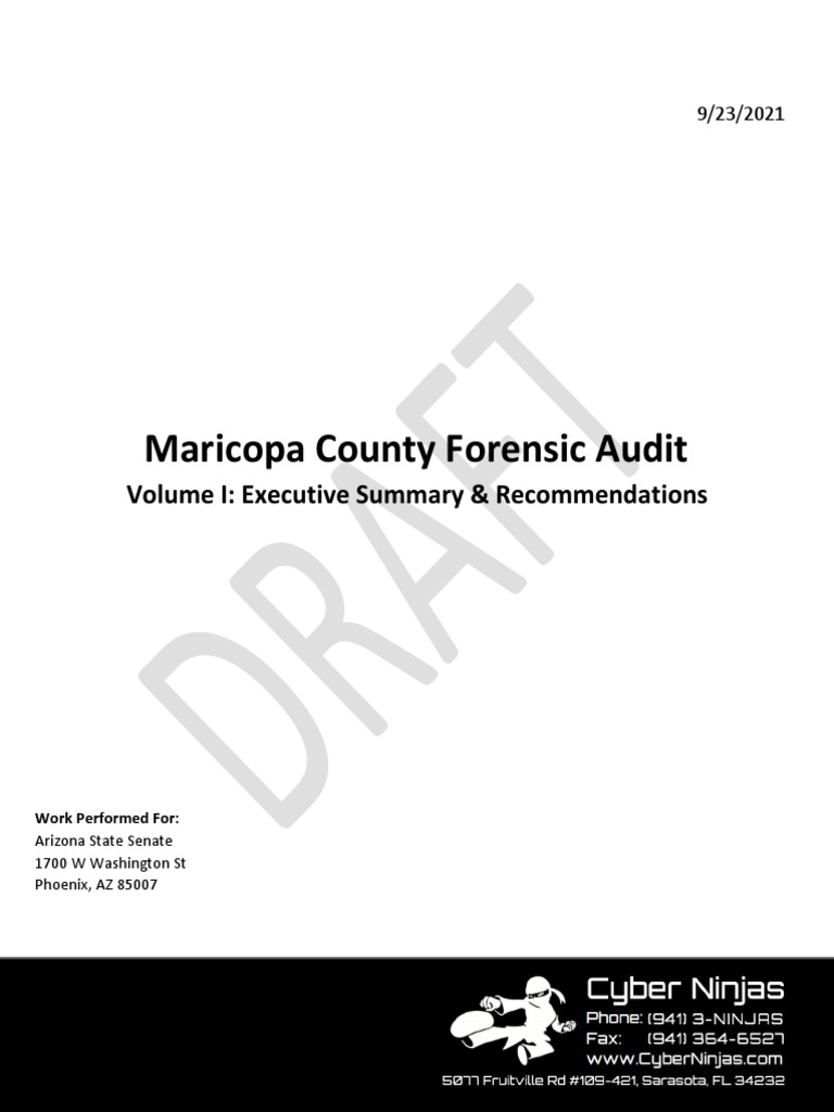 Maricopa County Forensic Audit Executive Summary and Recommendations ...