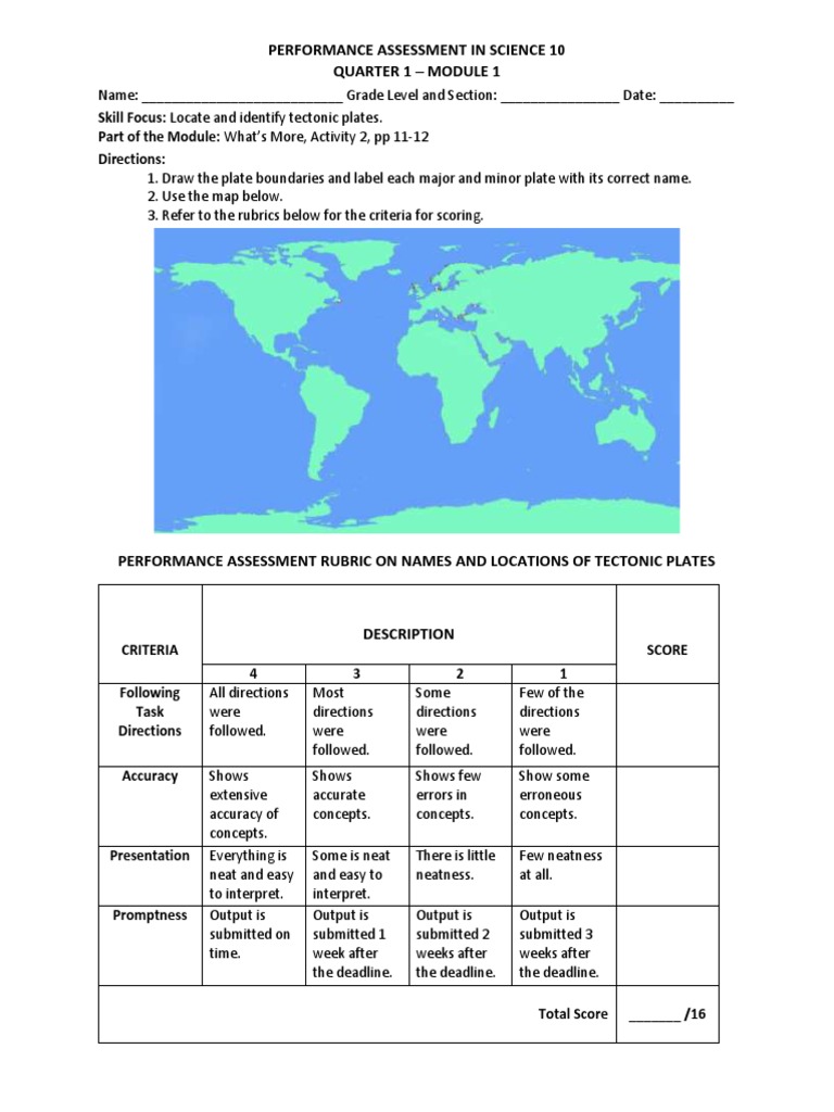 Science 10 Quarter 1 Performance Task | PDF | Teaching Methods & Materials