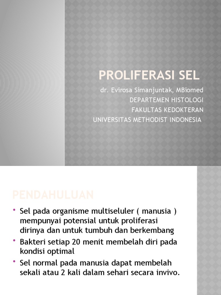 Proliferasi Sel | PDF | Sains & Matematika