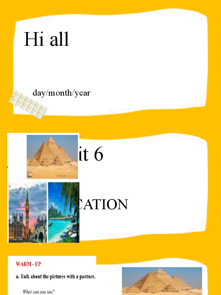 Unit 6 - VACATION | PDF