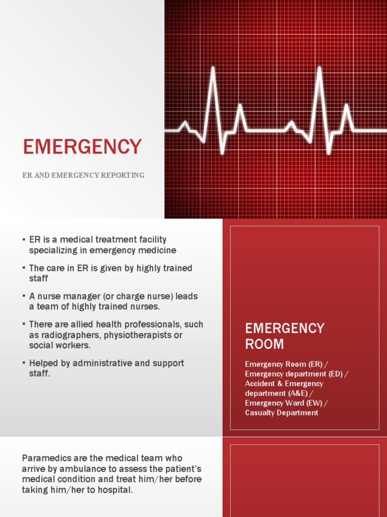 Emergency Room Reporting Guidelines | PDF | Emergency Department | Hospital