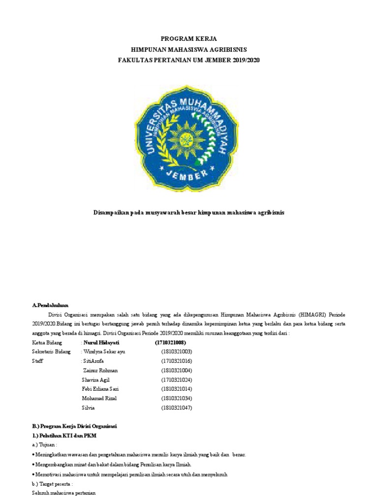 Program Kerja-1 | PDF