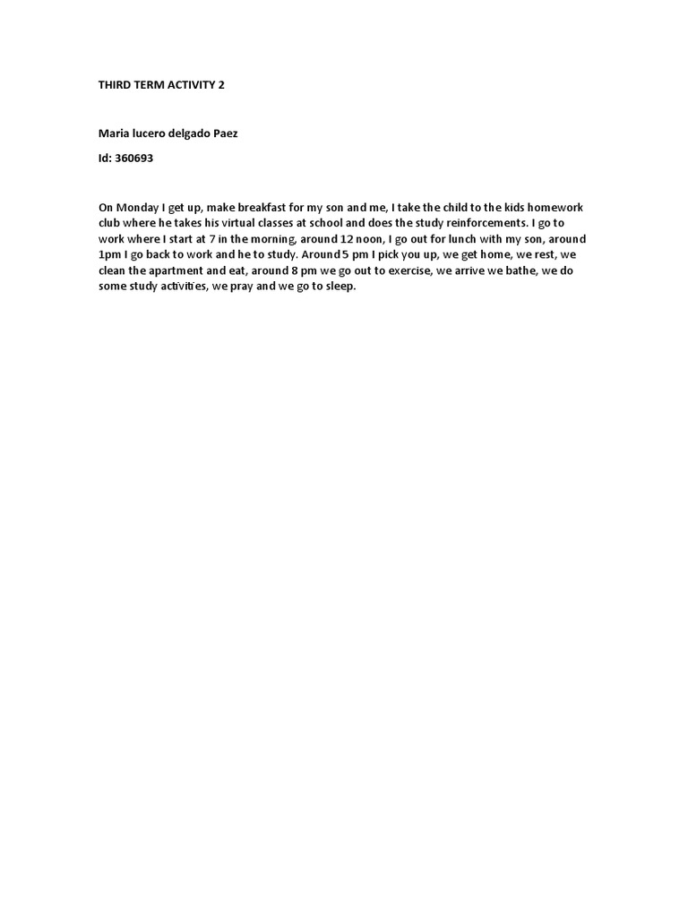 Third Term Activity 2 | PDF