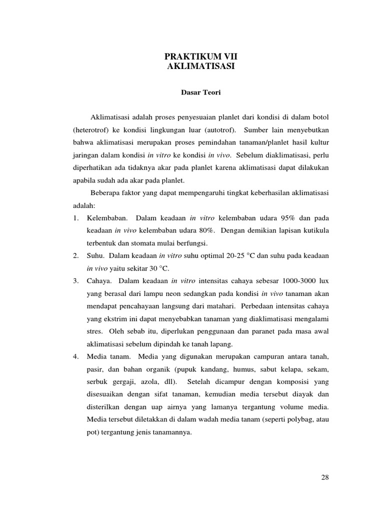 00002730-7 Aklimatisasi | PDF | Griya & Taman | Teknologi & Rekayasa