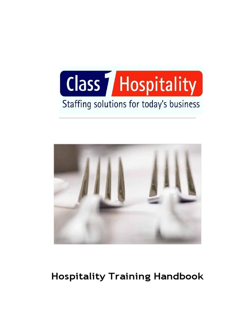 Hospitality Training Handbook | PDF | Tableware | Identity Document