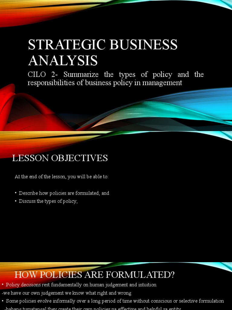 Strategic Business Analysis - Week 3 - Part 3 | PDF | Policy | Marketing