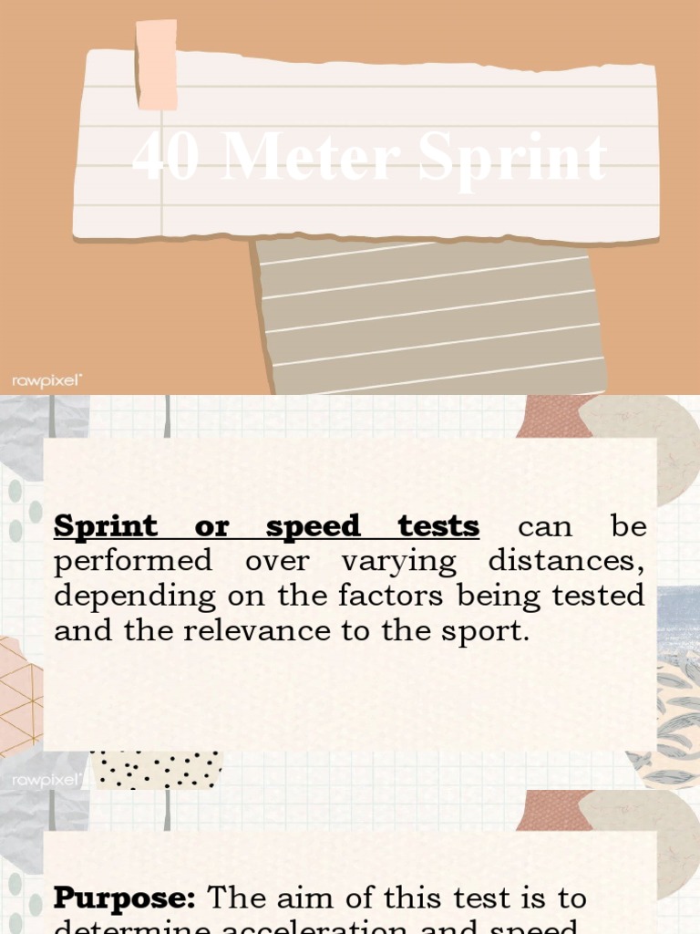 40 Meter Sprint Test Procedure | PDF | Technology & Engineering