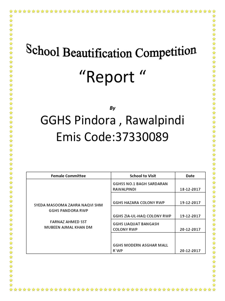 School Beautification Visits Report | PDF