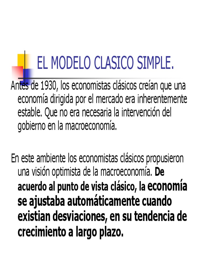 El Modelo Clásico Simple | PDF | Empleo pleno | Desempleo