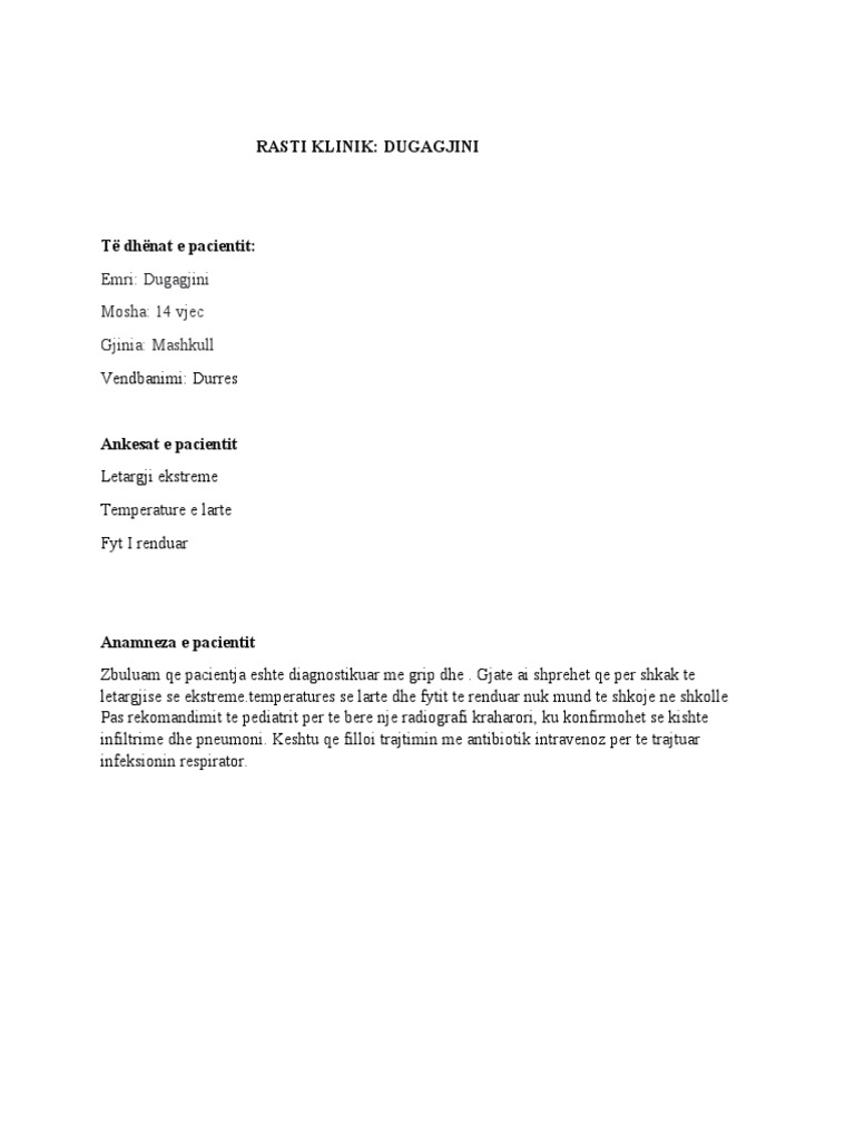 Rasti Klinik Dugagjini | PDF