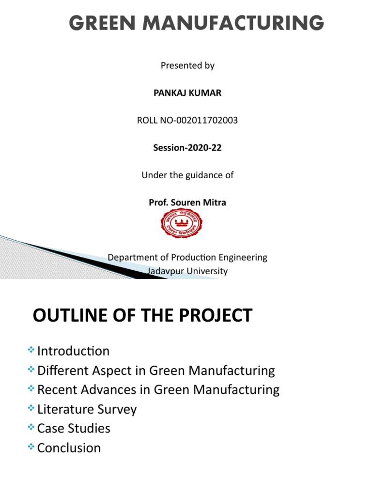 Supporting Green Manufacturing Initiatives | PDF | Life Cycle ...