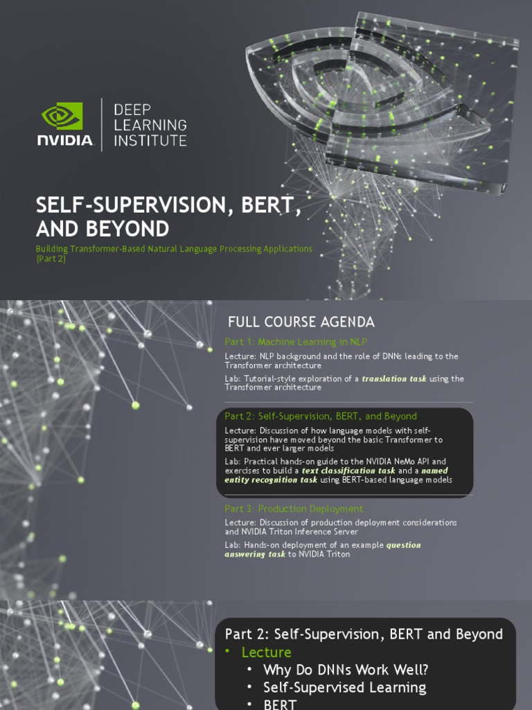Self-Supervision, Bert, and Beyond: Building Transformer-Based Natural Language Processing ...