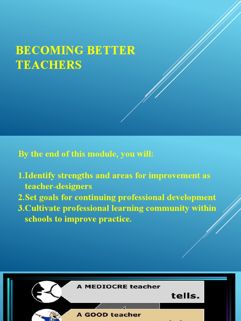 Becoming Better Teachers | PDF | Career & Growth
