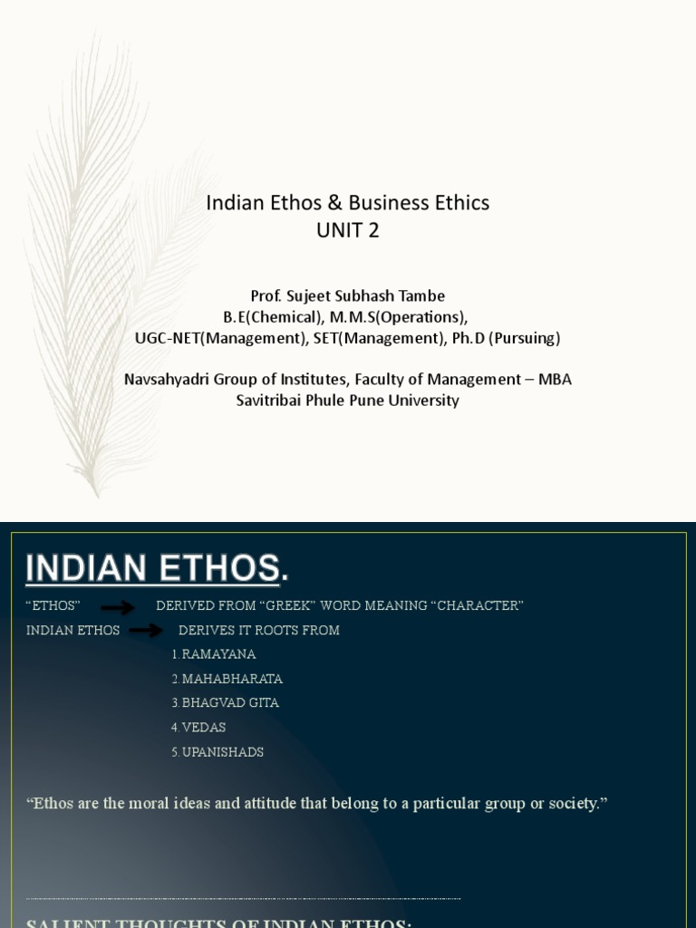 Indian Ethos & Business Ethics: Applying Ancient Indian Principles of ...
