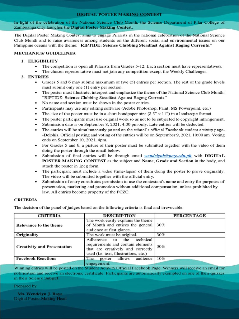 Digital Poster Making Contest | PDF | Intellectual Works | Intellectual ...