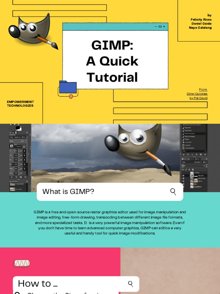 GIMP Tutorial - ICT | PDF | Image Editing | Imaging