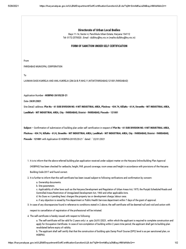 61 Shed 4 Buildinf Sanction Letter | PDF | Government | Justice