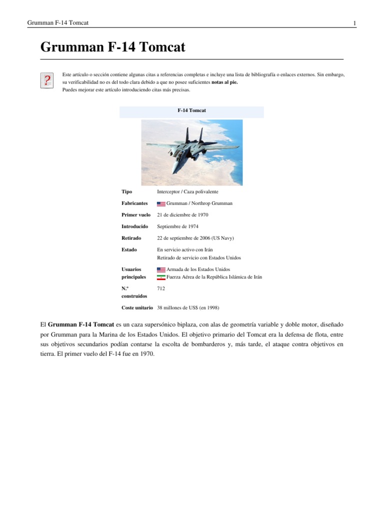 F 14 Tomcat | PDF | Guerra | Aviación