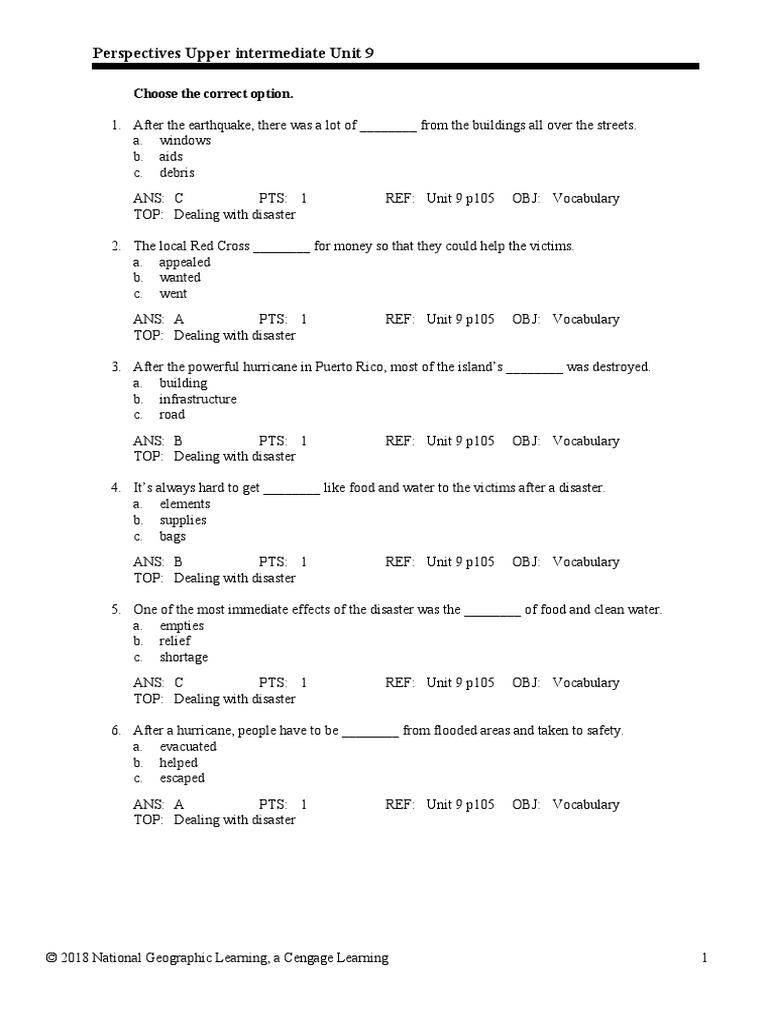 Perspectives Upper Intermediate Unit 9 | PDF | Puerto Rico