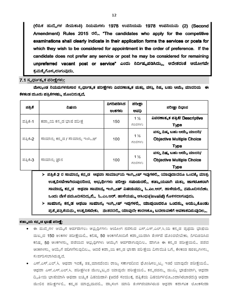 KPSC Sda Syllabus | PDF