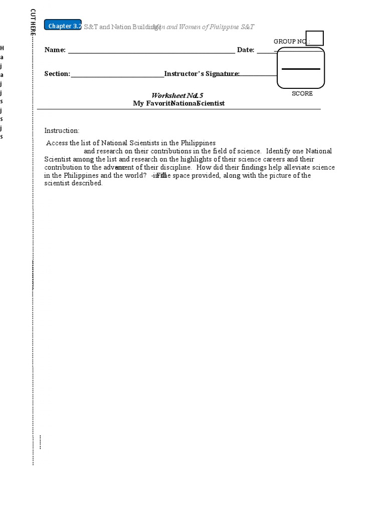 Name: - Date: - Section: - Instructor's Signature | PDF | Science ...