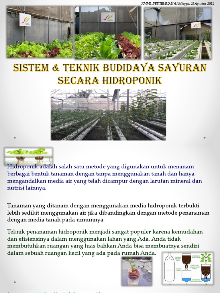 4 - Sistem Teknik Budidaya Hidroponik | PDF