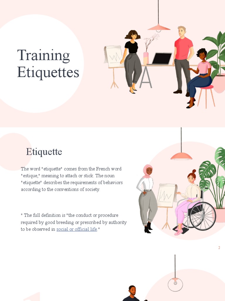 Training Etiquettes | PDF | Etiquette | Learning