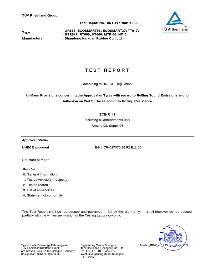 Ece R117 | PDF | Tire