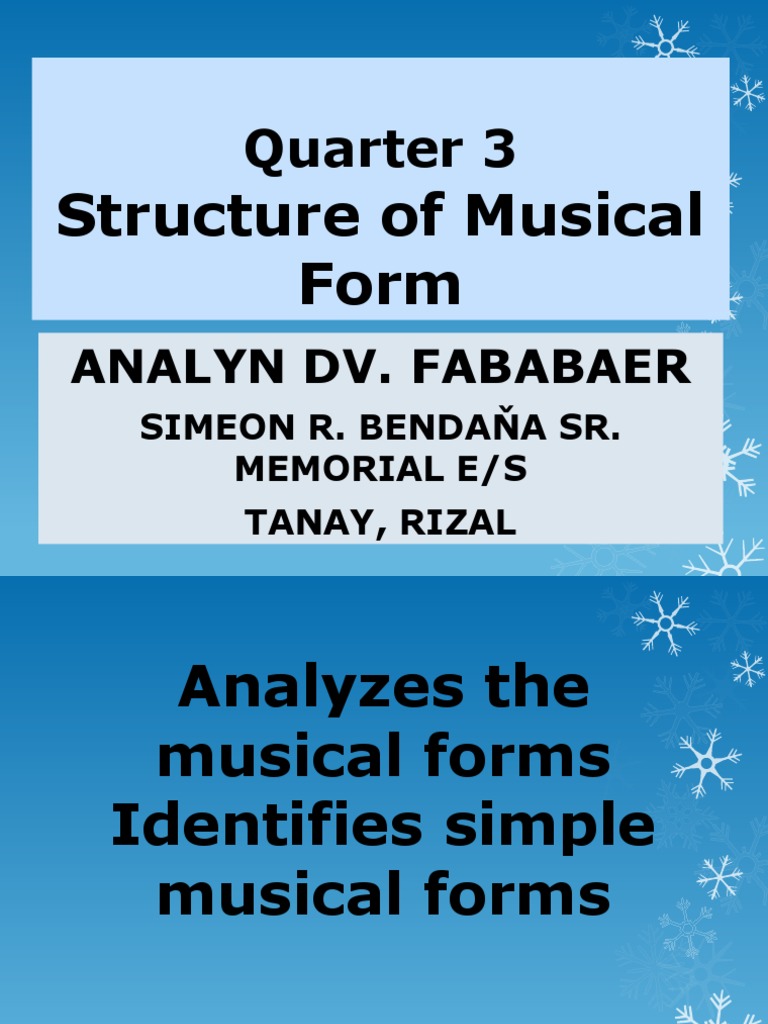 Quarter 3: Structure of Musical Form | PDF