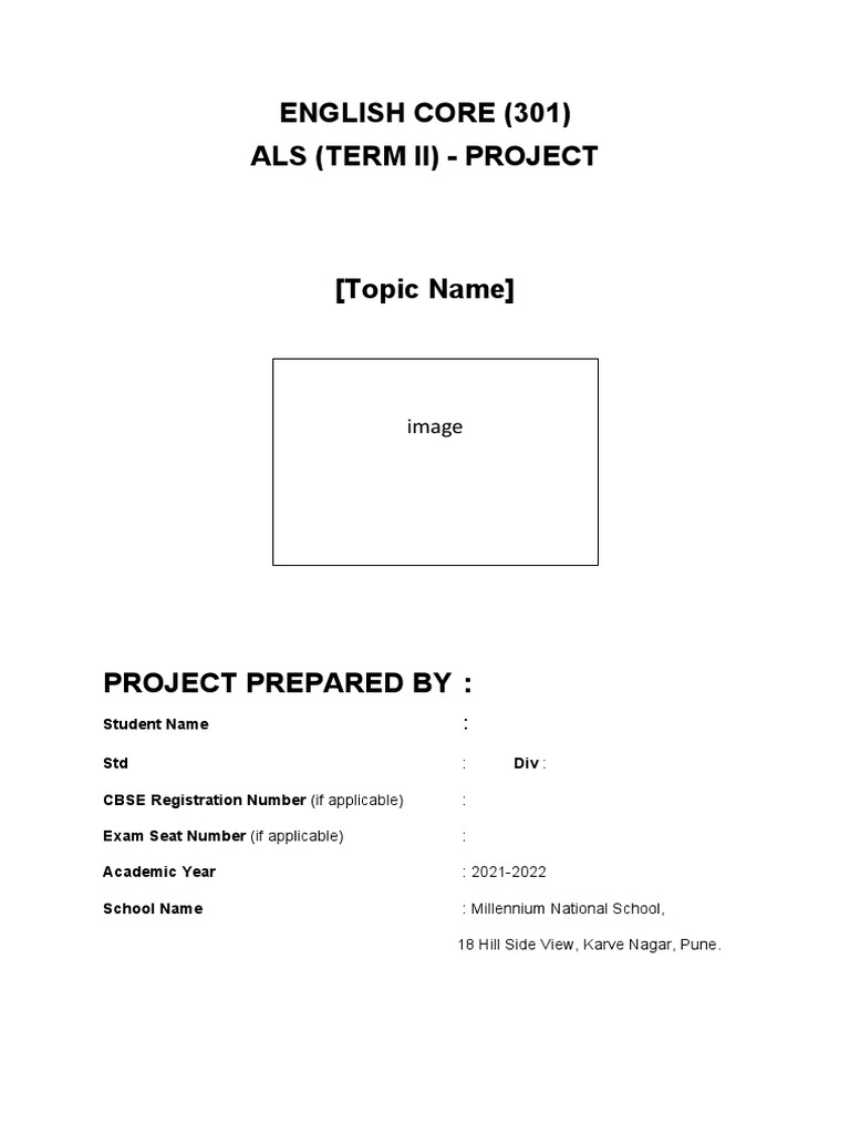 English Core (301) Als (Term Ii) - Project: Image | PDF | Essays | Communication